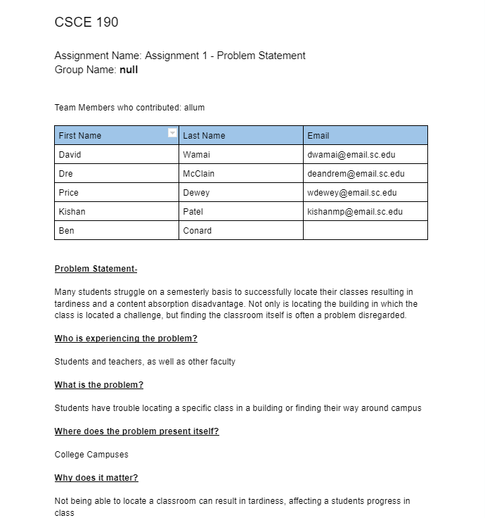 CSCE 190: Price Dewey
